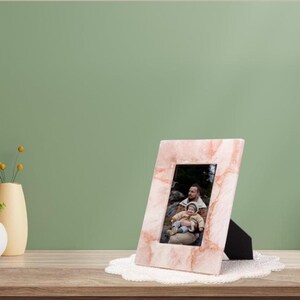 Rose Quartz Photo Frame, Pink Quartz Picture Frame, Memorable Picture ...