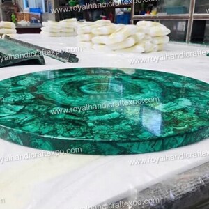 Malachite Marble Table Top Handmade Pietra Dura Work Home Decor - Etsy