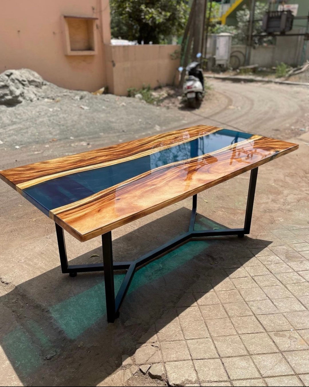 Epoxy Resin River Coffee Table: Live Edge Walnut Home Decor - Etsy