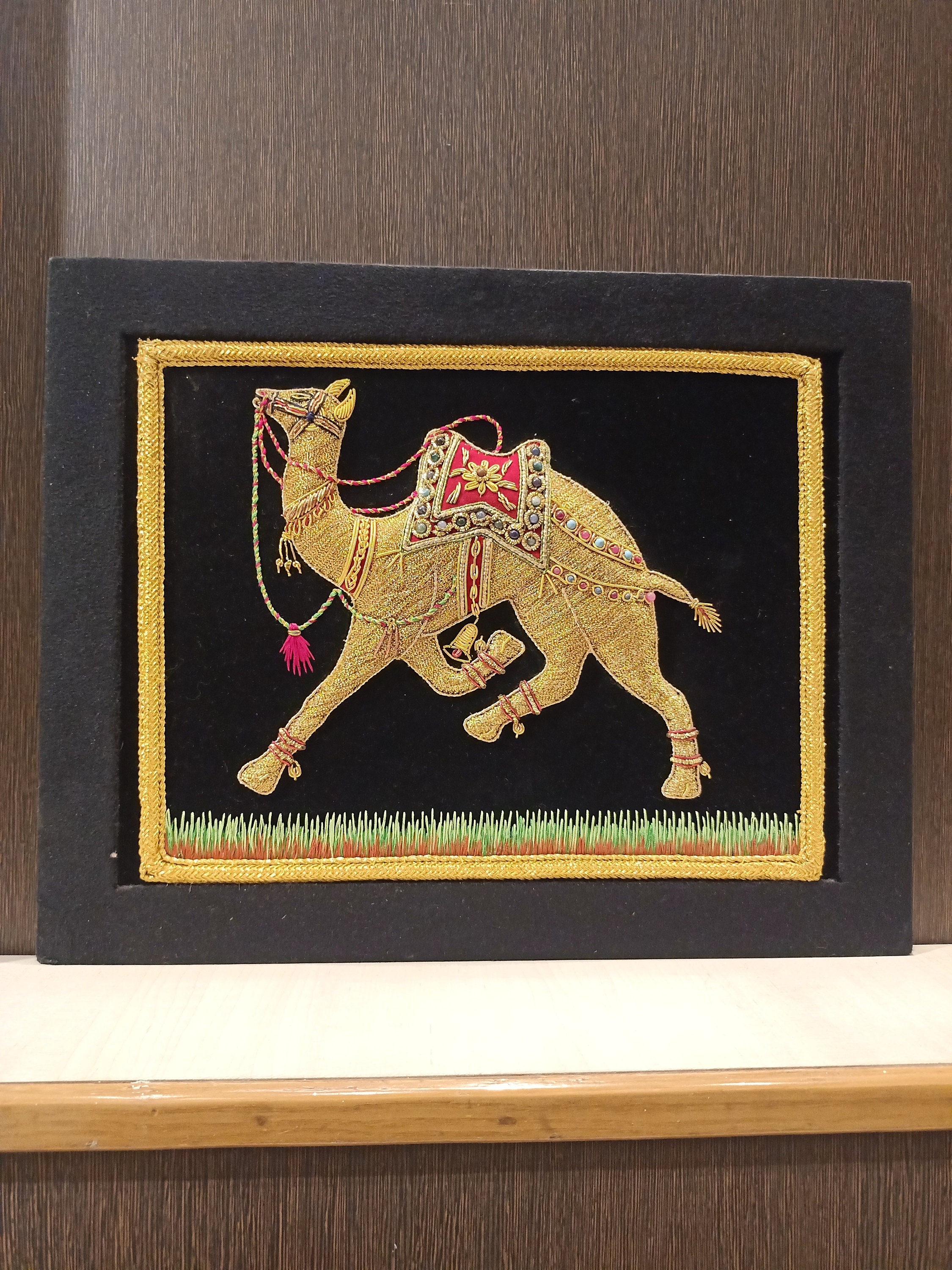 Hand Made Embroidery Work Wall Hangingwall Tapestryresham - Etsy