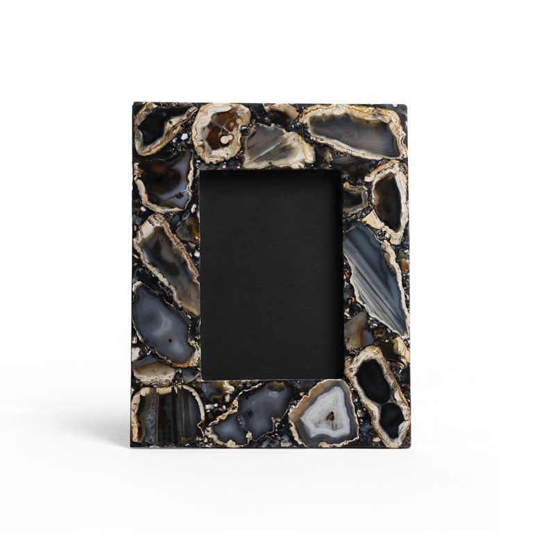 Natural Botswana Agate Photo Frame: Minimalist Home Decor - Etsy