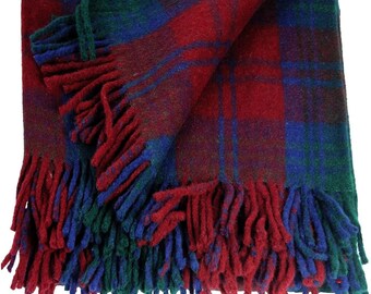 Red Tartan Throw Blanket - Etsy