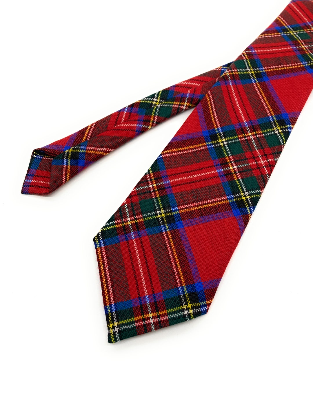 Gents Pure New Wool Scottish Royal Stewart Tartan Tie MADE IN SCOTLAND ...