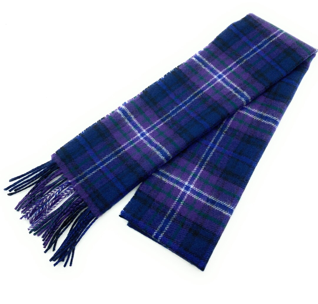 Scotland Forever Modern Tartan Pure Lambswool Unisex Scarf Made in ...