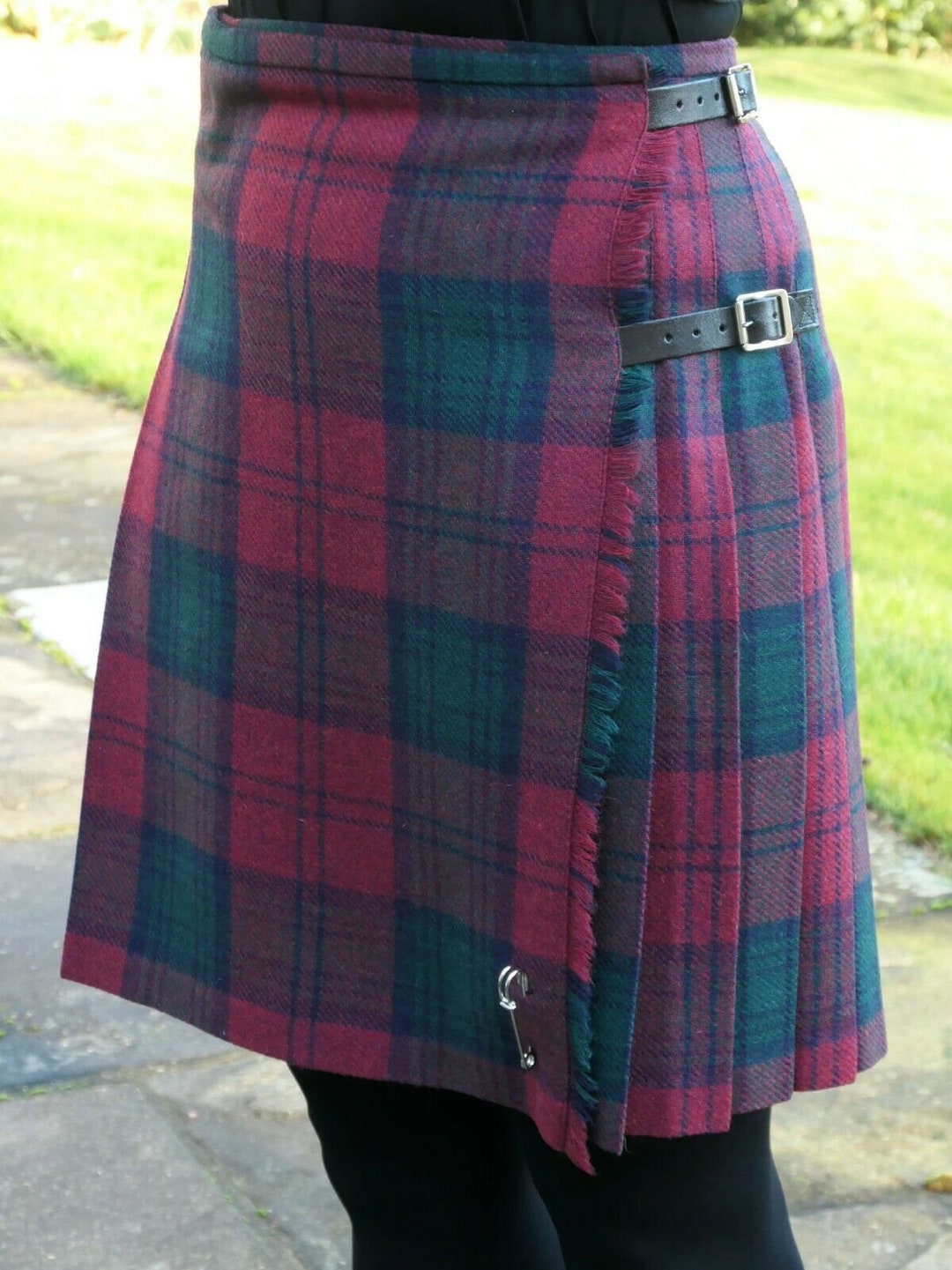 Ladies Authentic Shetland Wool Kilt Classic Lindsay Tartan Made in ...
