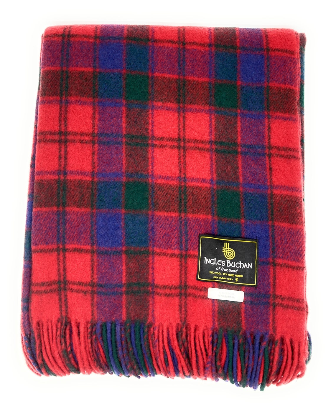 Blend Wool Robertson Red Tartan Travel Rug/blanket - Etsy