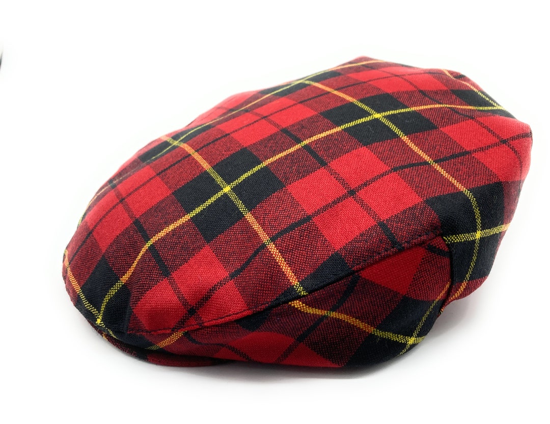 Gents Pure Wool Wallace Tartan One Size Flat Cap Made in Scotland - Etsy UK