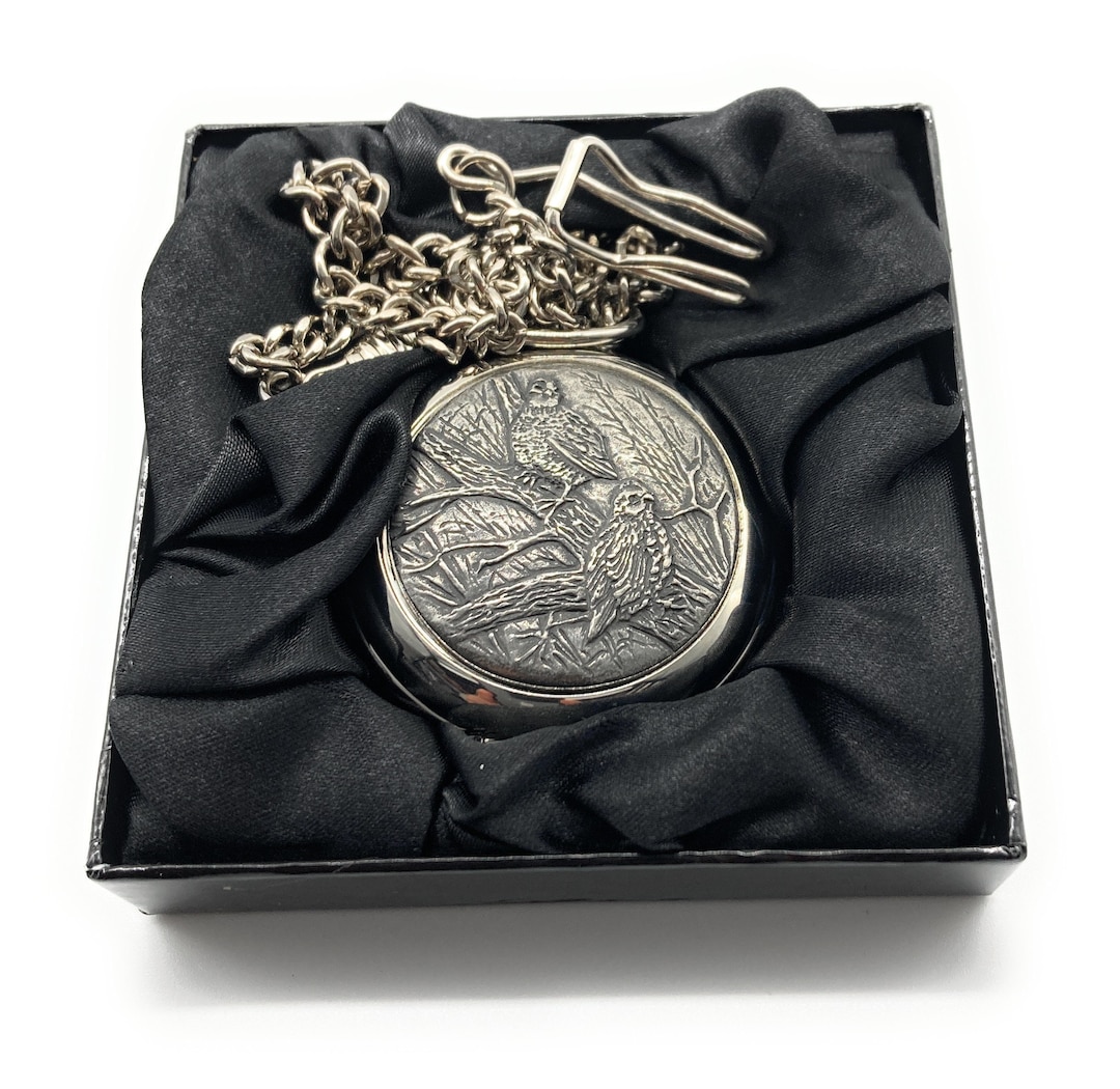 Gents Scottish Traditional Grouse/pheasant Wildlife Pocket Watch Comes ...