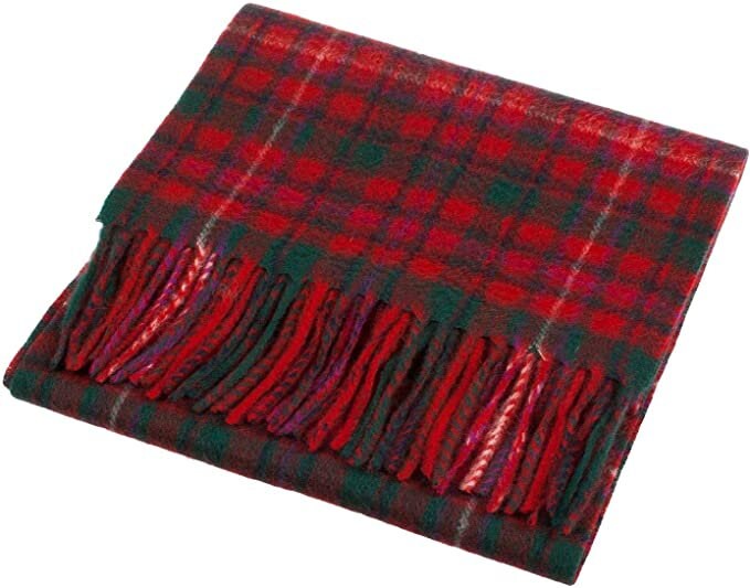 Pure Cashmere Scottish Mackinnon Red Tartan Clan Scarf - Etsy