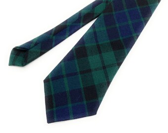 Black Watch Tartan Scottish Plaid Neck Tie - Etsy