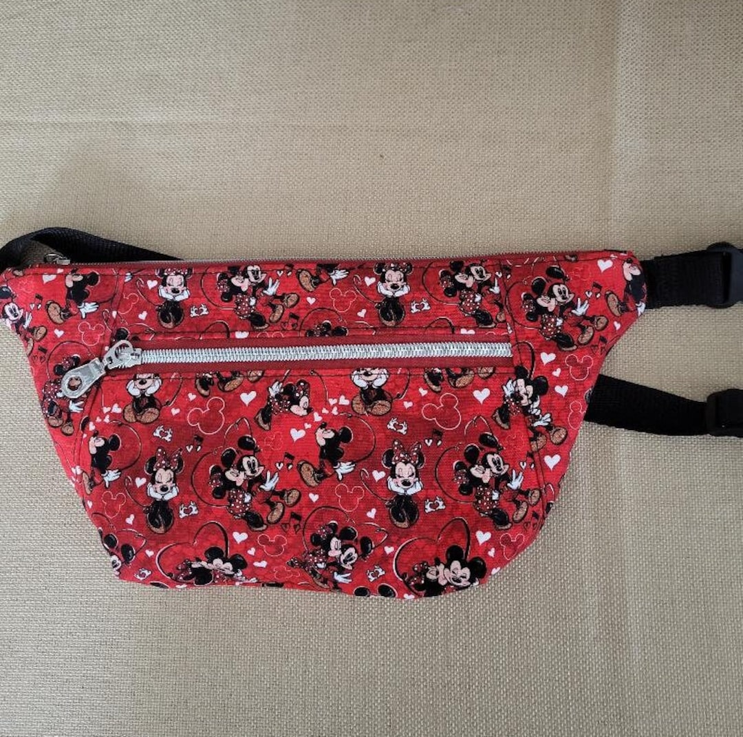 Fanny Pack Featuring Mickey & Minnie in Love Hearts - Etsy