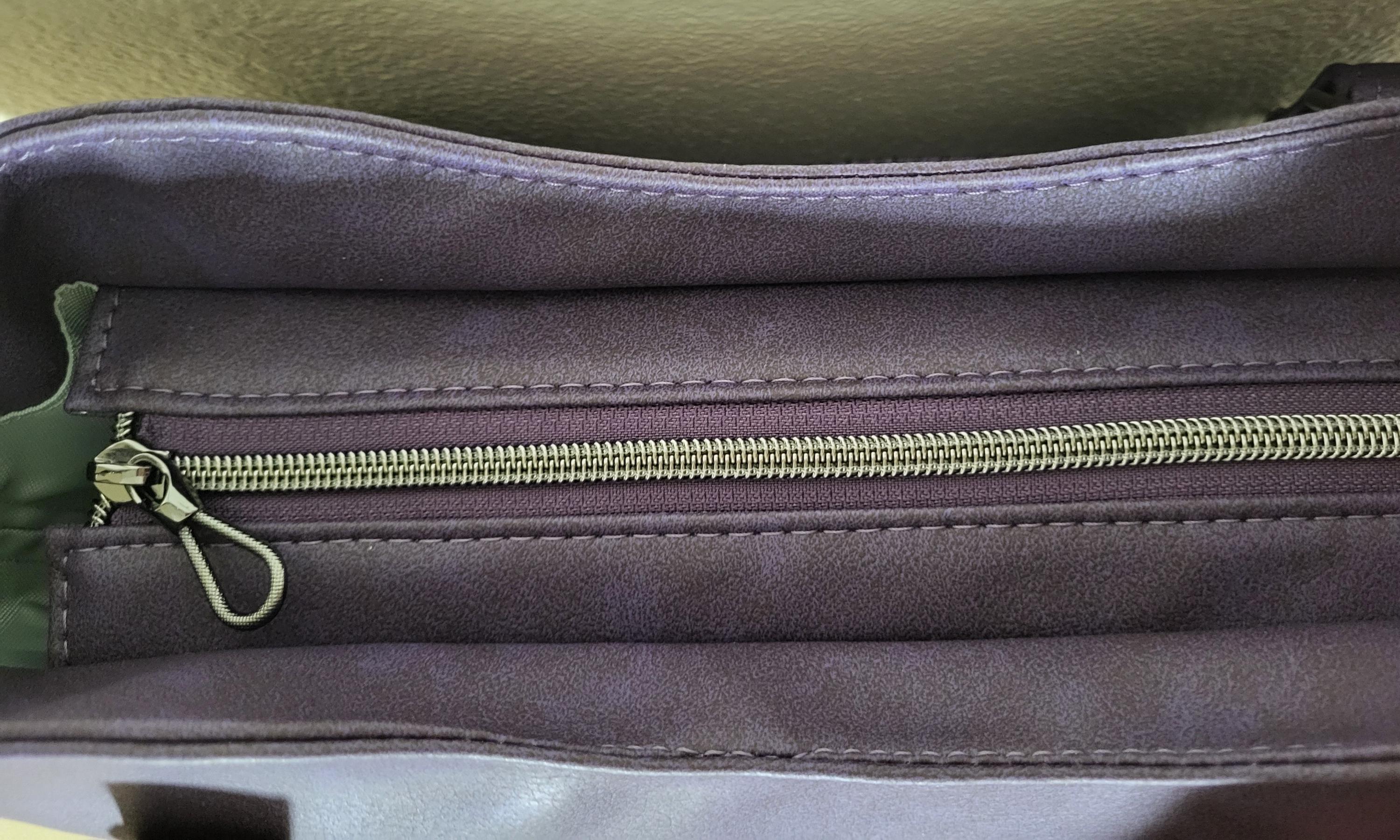 Beautiful Purple Purse/crossbody/shoulder Bag With Embossed Floral ...