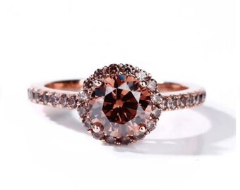 Brown Diamond Ring | Etsy