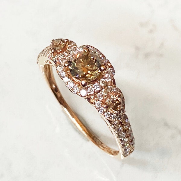 Brown Diamond Ring - Etsy