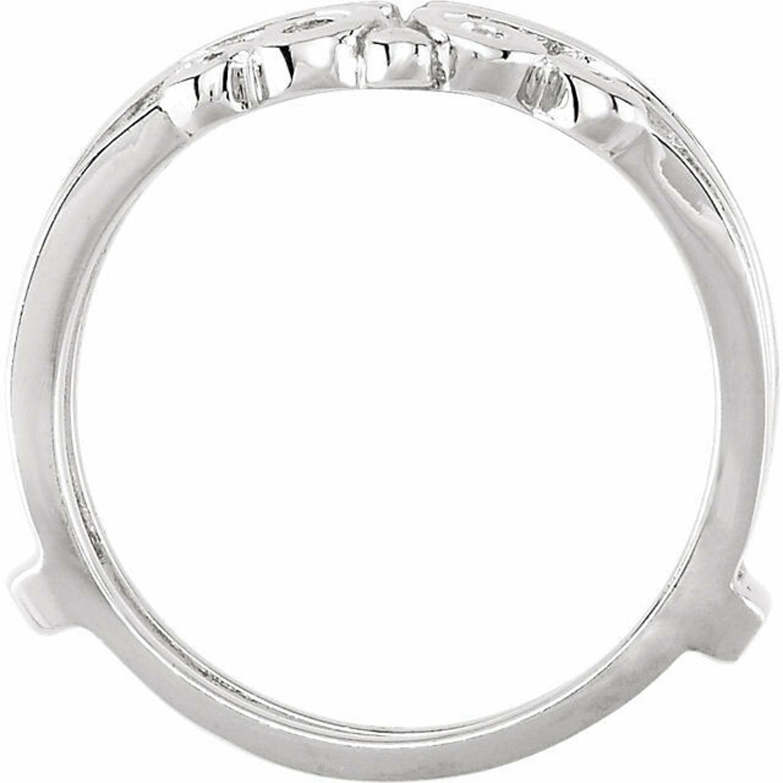 Enhancer and Wrap Ring 14K White Gold Over Ring Guard | Etsy