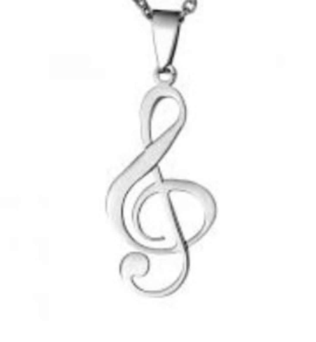 Treble Clef Necklace Treble Clef Pendant Music Note - Etsy