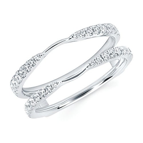 Channel Setting Diamond Band Enhancer Ring White Gold Over - Etsy