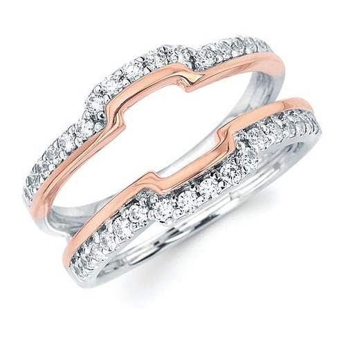 Channel Setting Diamond Band Enhancer Ring White Gold Over - Etsy