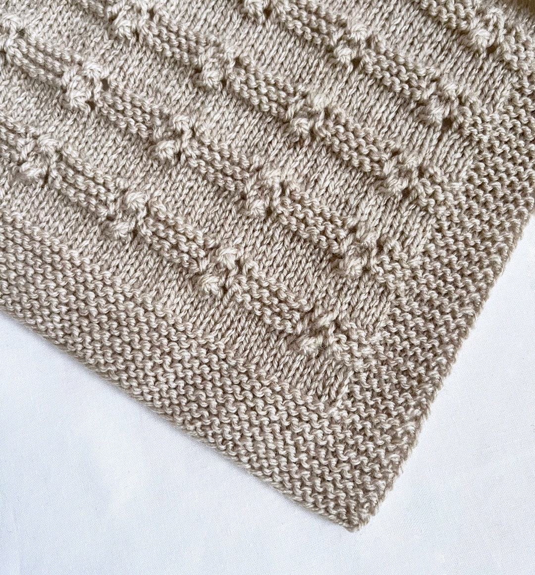 Knitting Baby Blanket Pattern, Easy Wool Blanket, Newborn Beginner ...