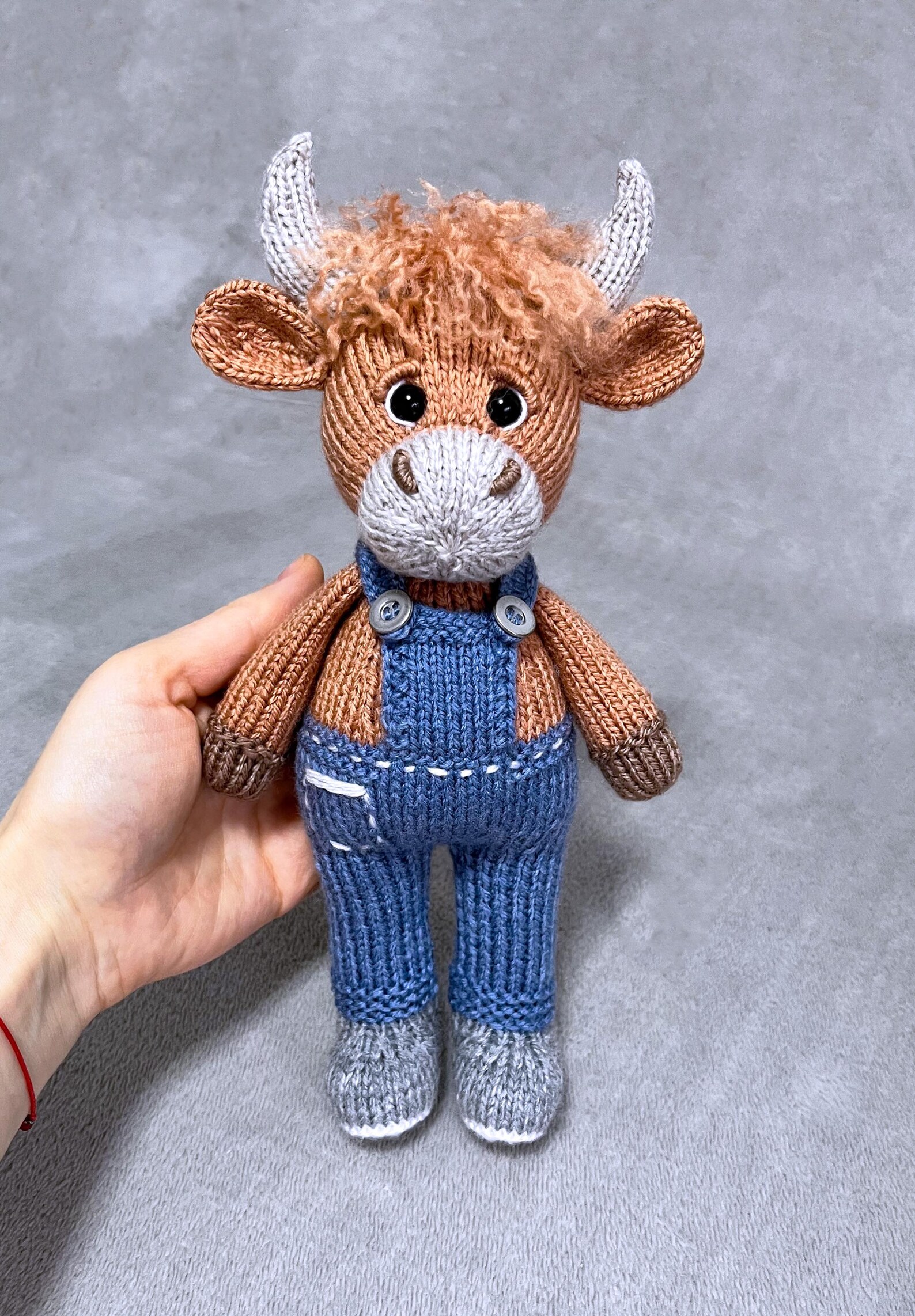 A Highland Cow Knitting English PDF Pattern, Stuffed Animal on 2 ...