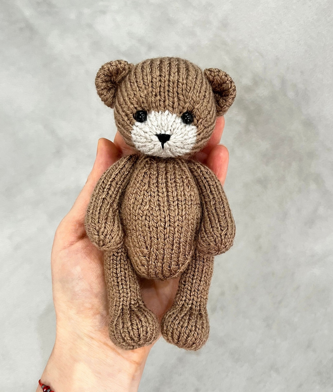 IN THE ROUND Knitting Pocket Teddy Bear Pdf Pattern in English ...