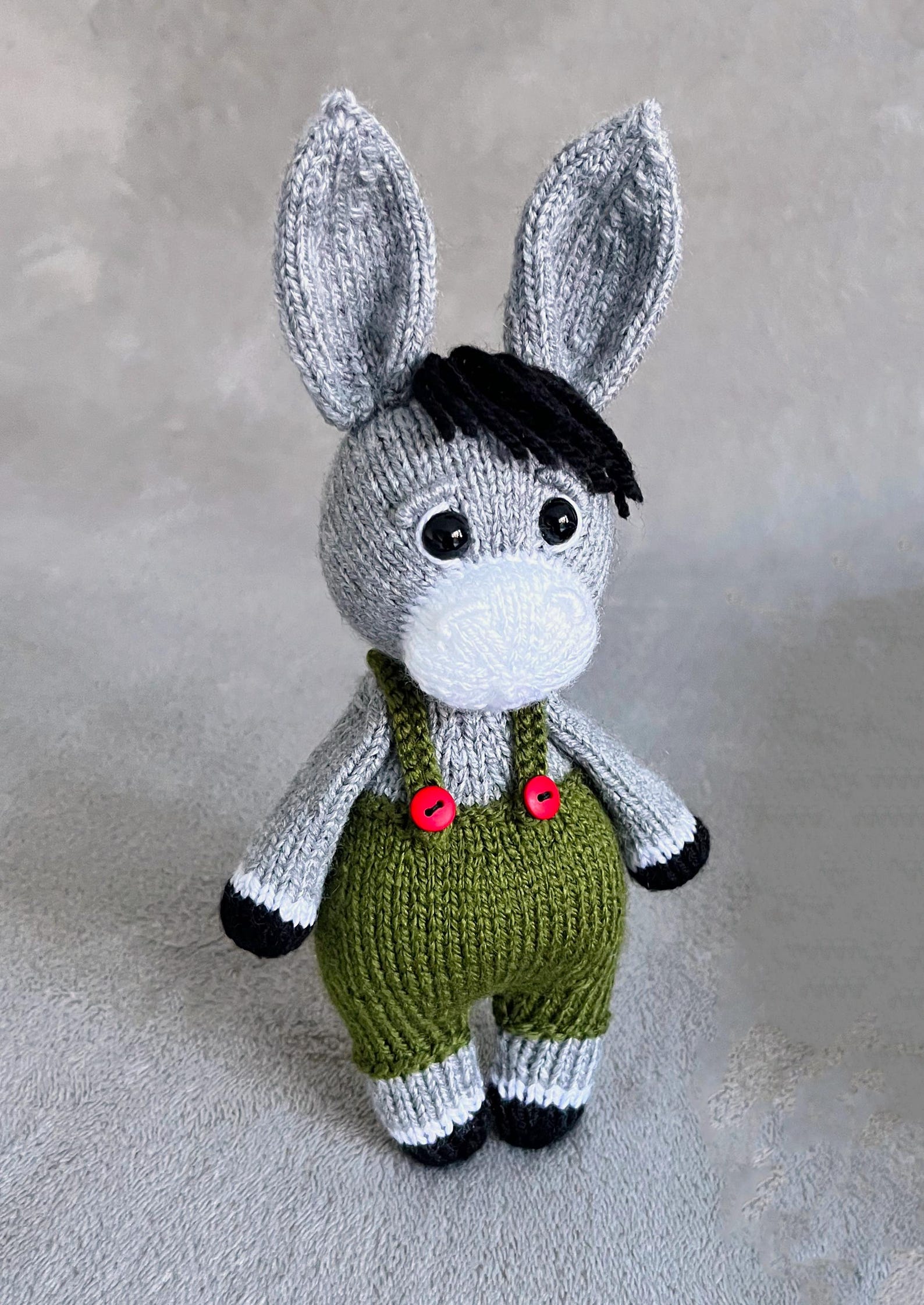 Donkey Knitting Toy, English PDF Pattern, Stuffed Farm Animal, 2 ...