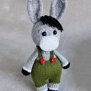 A Donkey Knitting Pattern ON 2 NEEDLES, Knitting Stuffed Toy, Knitting ...