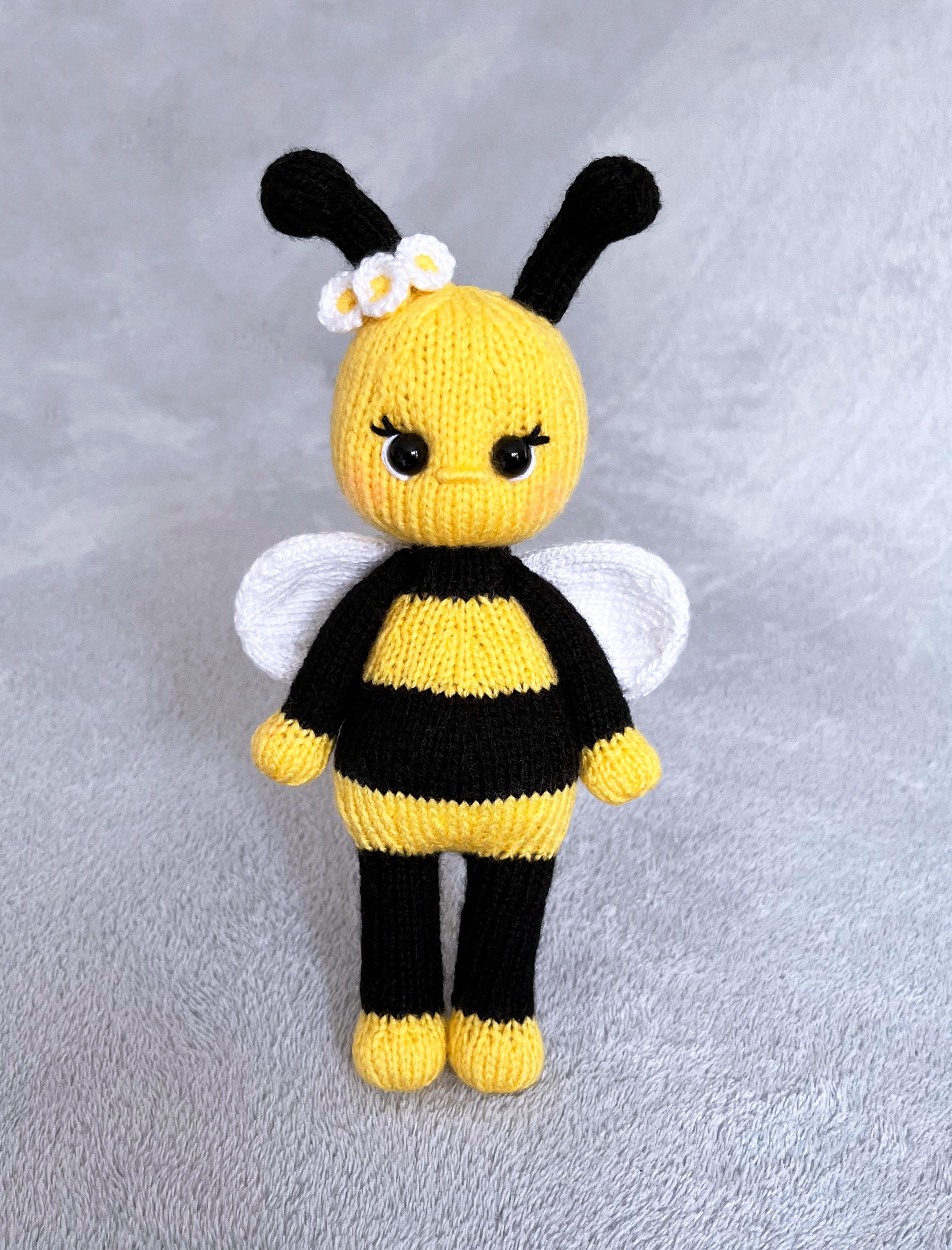 Knitting Bee Toy PDF Pattern ON 2 NEEDLES, Knitting Stuffed Toy, Hand ...