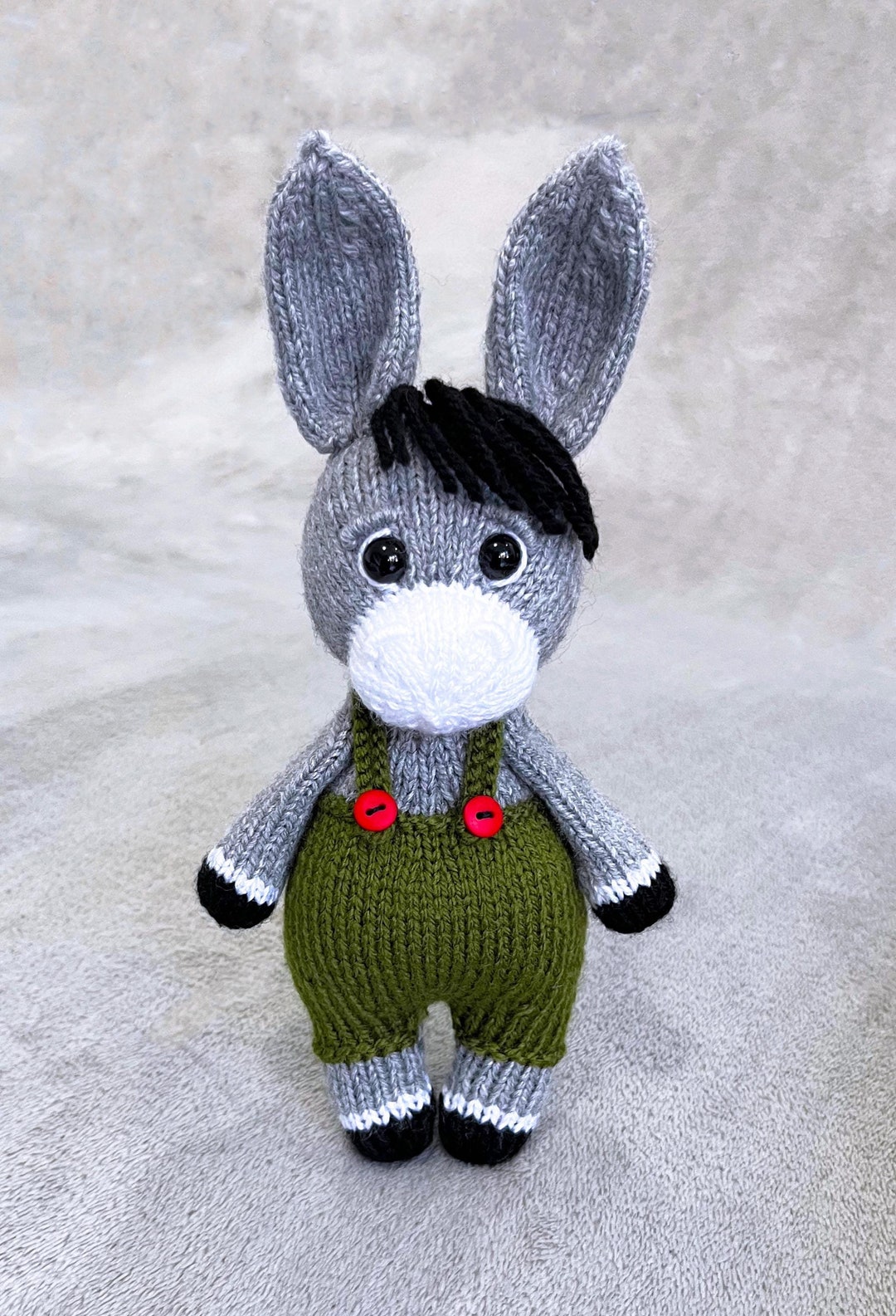A Donkey Knitting Pattern ON 2 NEEDLES, Knitting Stuffed Toy, Knitting ...