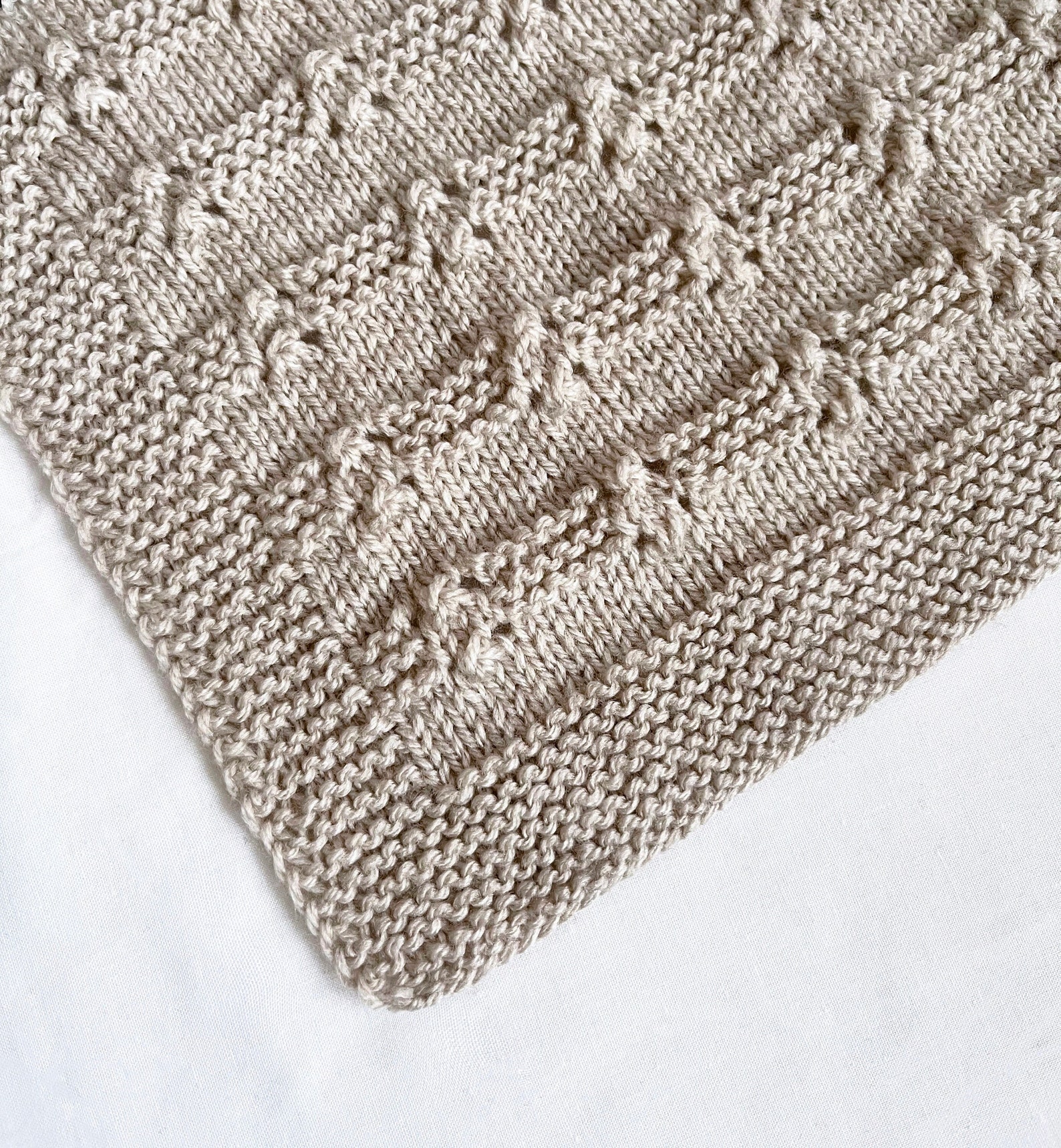 Knitting Baby Blanket Pattern, Easy Wool Blanket, Newborn Beginner ...