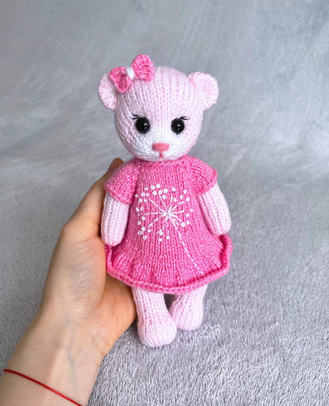 Teddy Knitting PDF Pattern in English, Knitting Stuffed Toy on 2 ...