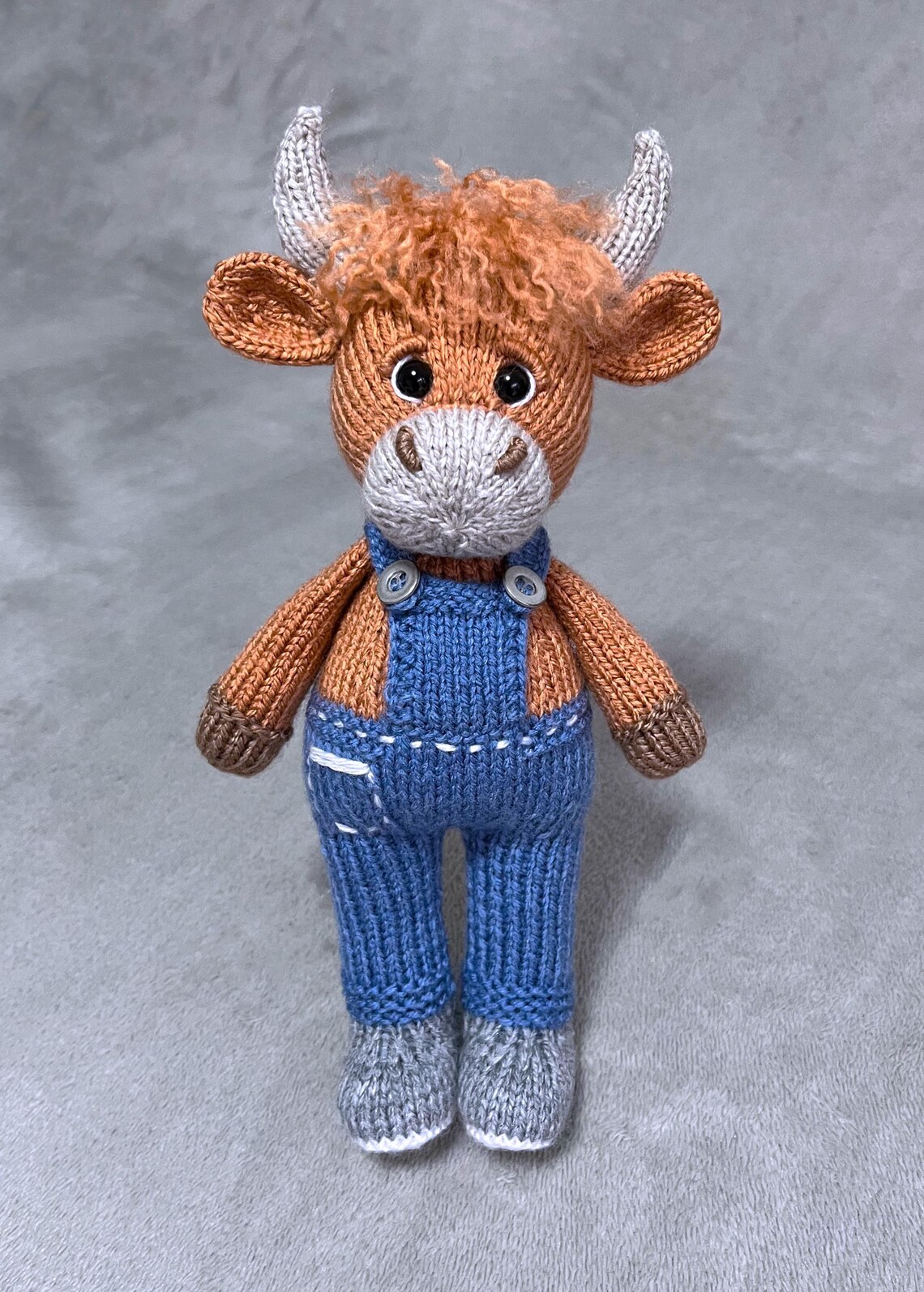 A Highland Cow Knitting PDF Pattern in English, Knitting Stuffed Toy on ...