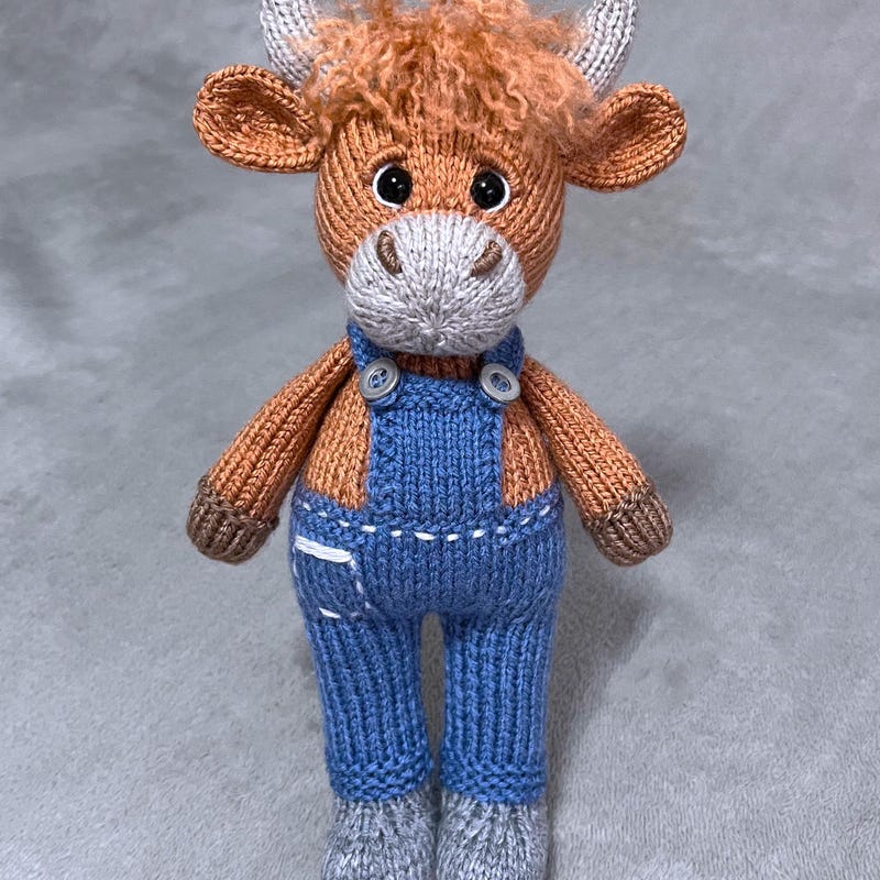 Highland Cow Knitting Patterns - Etsy UK