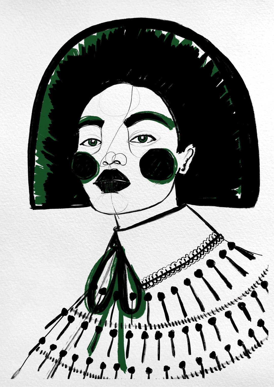 Pru - Artist Quality Giclee Print, Portrait of a Woman, Illustration - Etsy