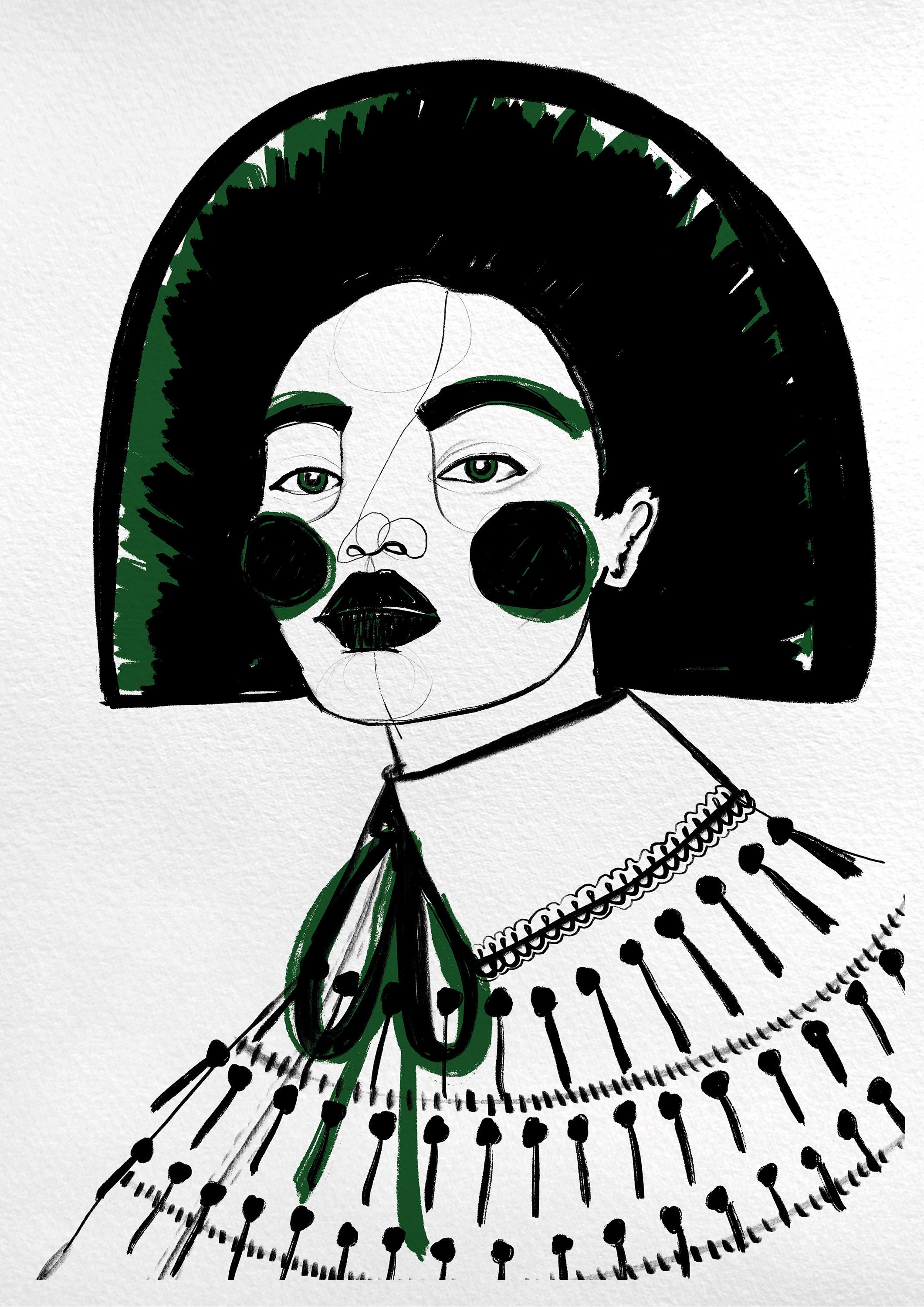 Pru - Artist Quality Giclee Print, Portrait of a Woman, Illustration - Etsy