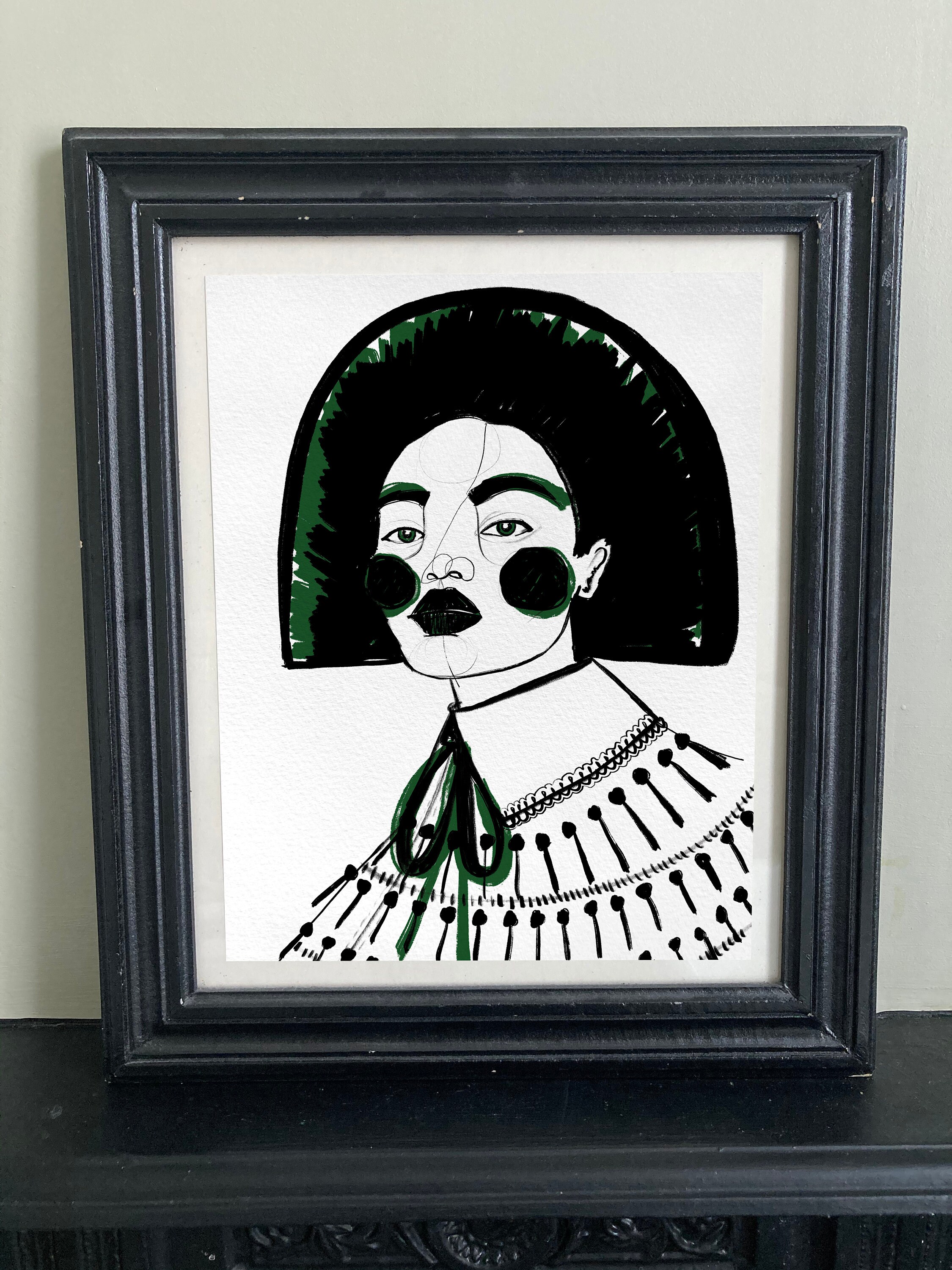 Pru Artist Quality Giclee Print, Portrait of a Woman, Illustration - Etsy