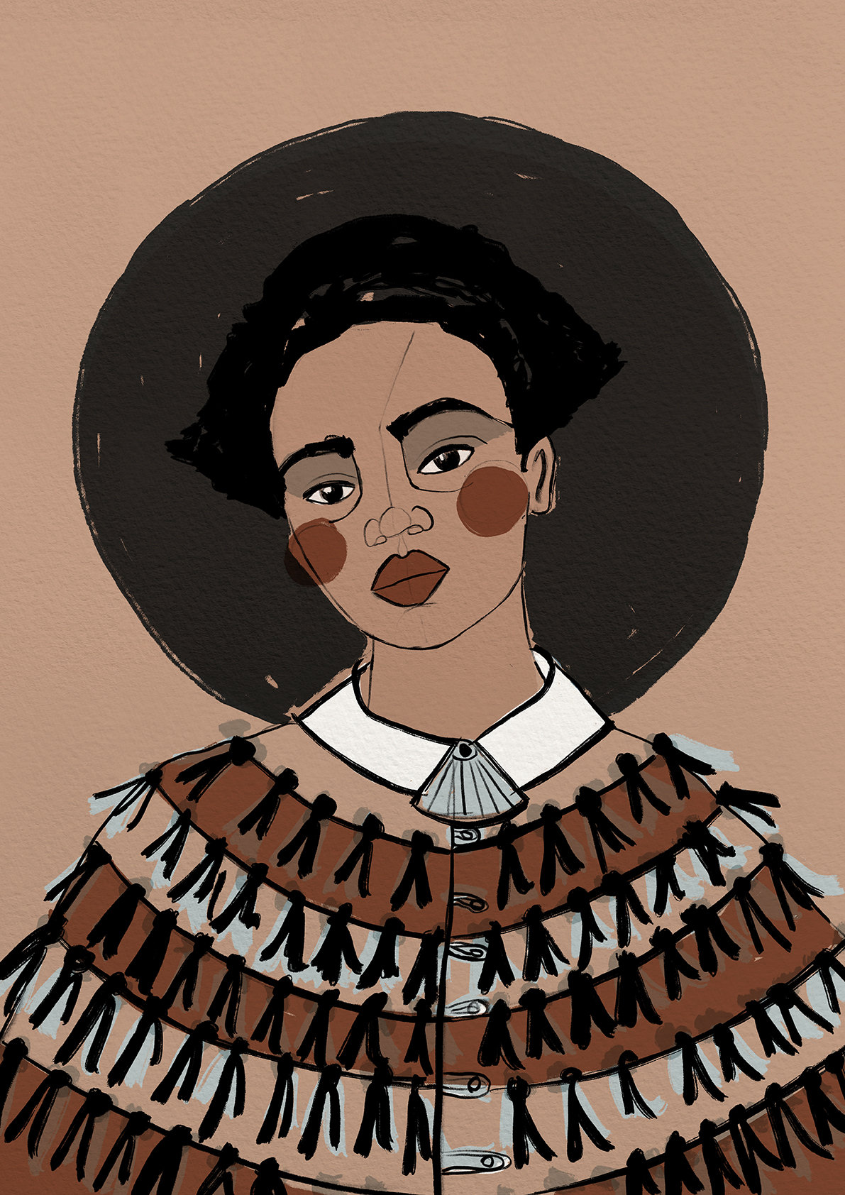 Marz - Artist Quality Giclee Print, Portrait of a Woman, Illustration ...