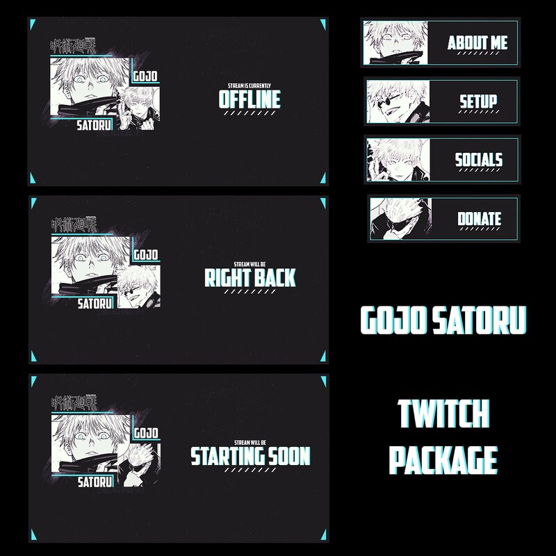 Jujutsu Kaisen Twitch Overlay - Etsy