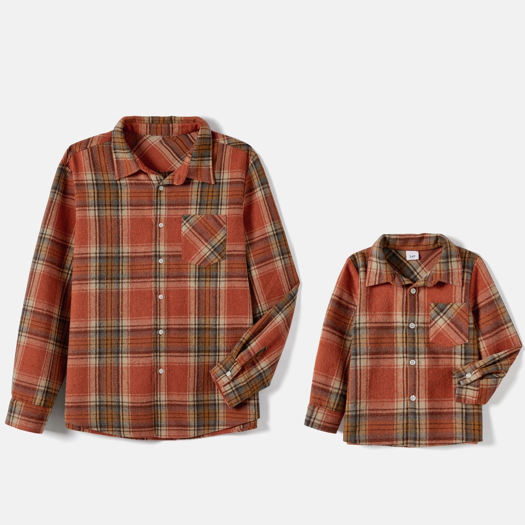 Father And Son Matching Plaid Shirts Daddy And Me Matching Buffalo Plaid Shirts Daddy And Me