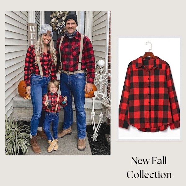Family Flannel Outfits - Etsy