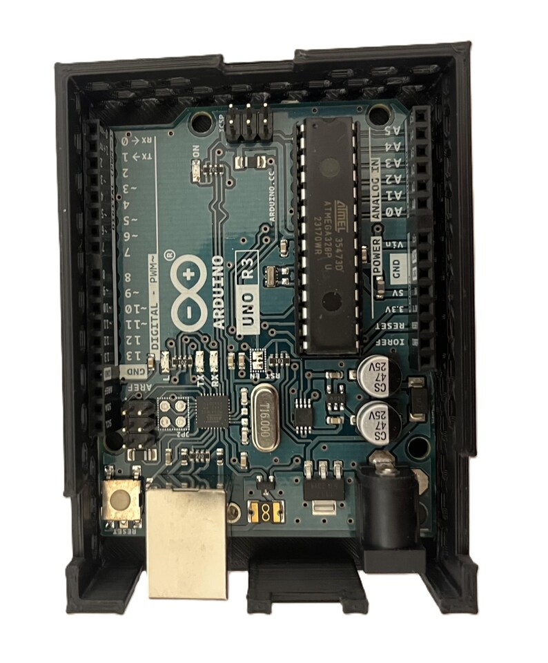 Arduino Uno R3 Enclosure – 3D Printed Snap-fit Case With USB & Power ...