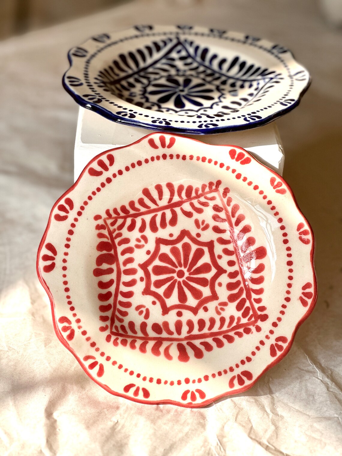 Whispering Willow Porcelain Plate - Handcrafted Decorative Dish - Etsy