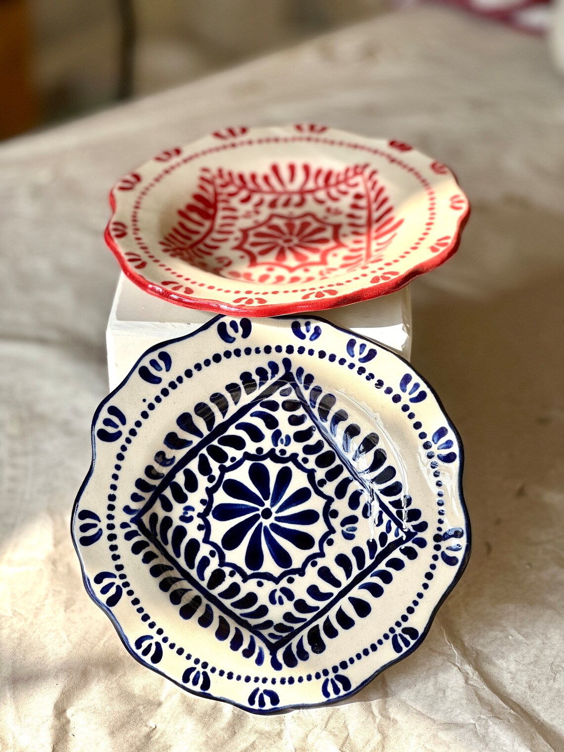 Whispering Willow Porcelain Plate - Handcrafted Decorative Dish - Etsy
