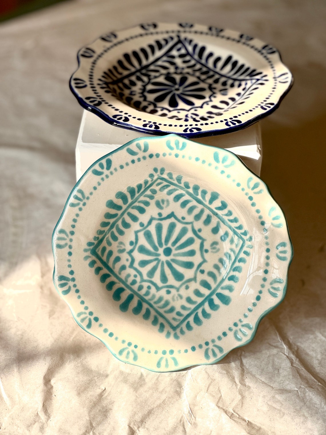 Whispering Willow Porcelain Plate - Handcrafted Decorative Dish - Etsy