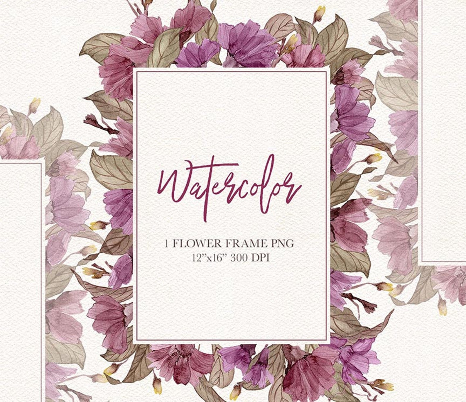 Boho Floral Clipart Flower Frame Png Boho Clipart Pressed | Etsy