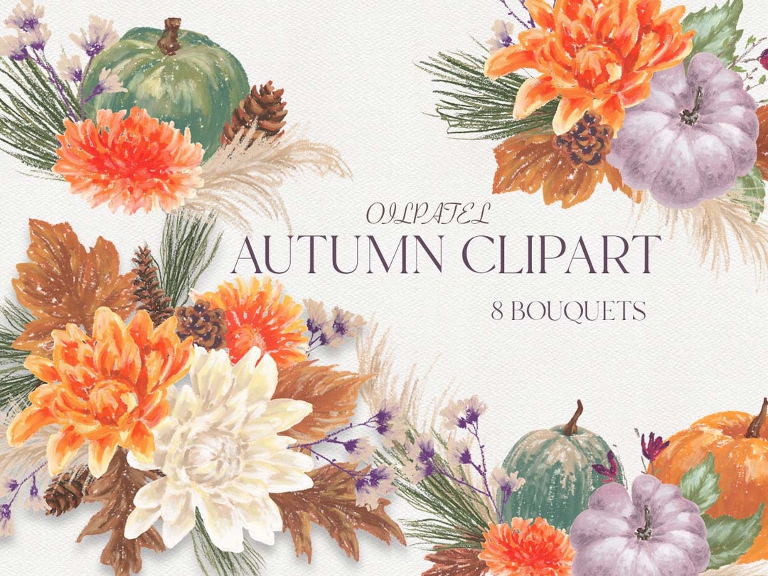 Pumpkin Digital Clipart, Thanksgiving Clipart, Fall Pumpkin Png ...