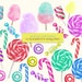 Candy Clipart, Sweet Shop Candy Birthday Digital Download, Printable ...