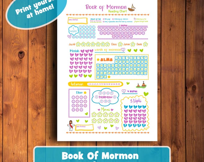 Book of Mormon Timeline Printable + Bonus Reading Chart - Etsy Canada