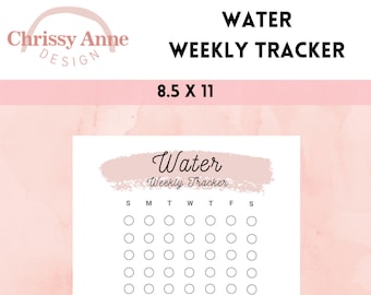 Printable Monthly Water Tracker Water Log Habit Tracker - Etsy