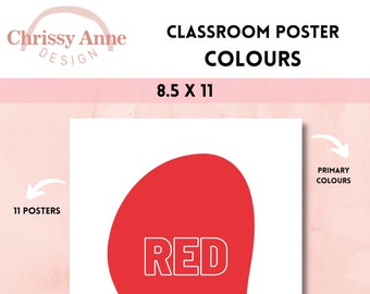 PRINTABLE Colour Posters Color Posters Classroom Decor Pastel Colors - Etsy